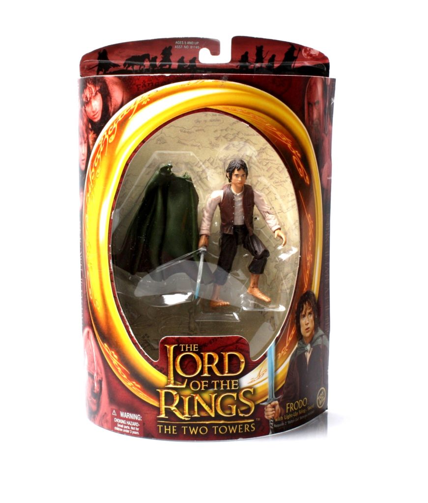 Frodo (“w/Light-Up Sting Sword”) The Two Towers Edition "Oval" Red ...
