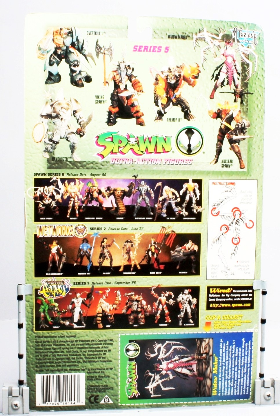 1996 Spawn Widow Maker-"Flesh Red/Black" Variant Ultra Figure S-5