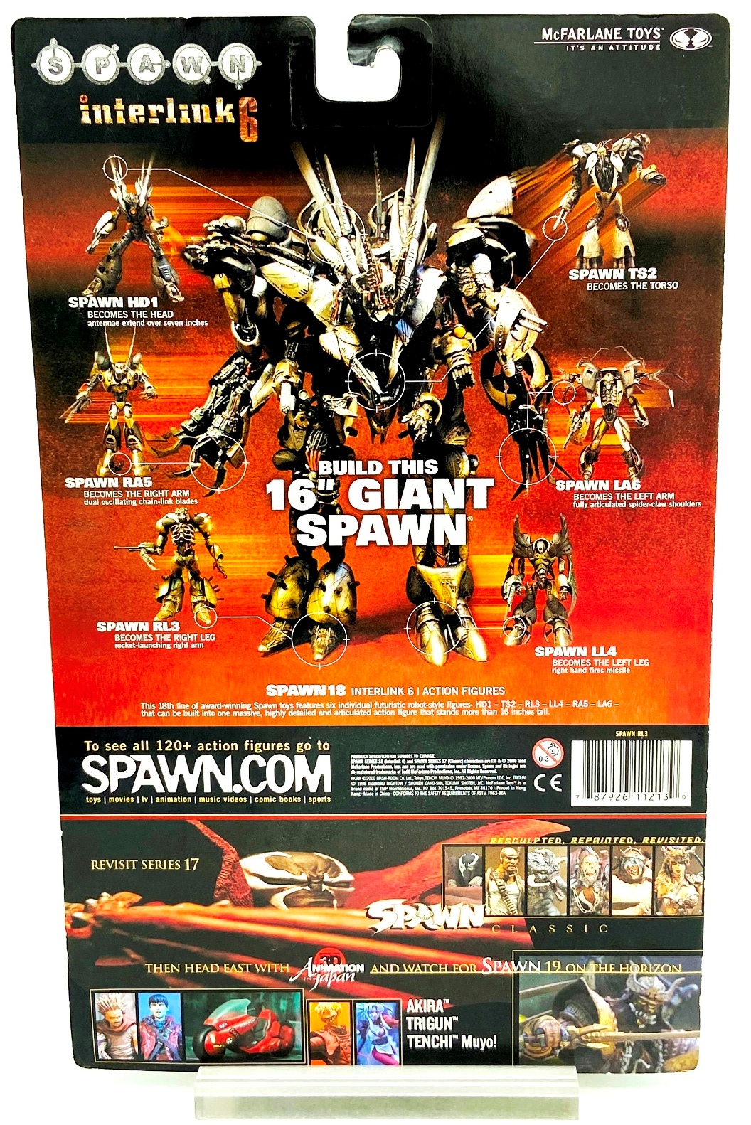 2001 McFarlane Toys Spawn RL3 Interlink 6 Giant Robot “Ltd. Ed."