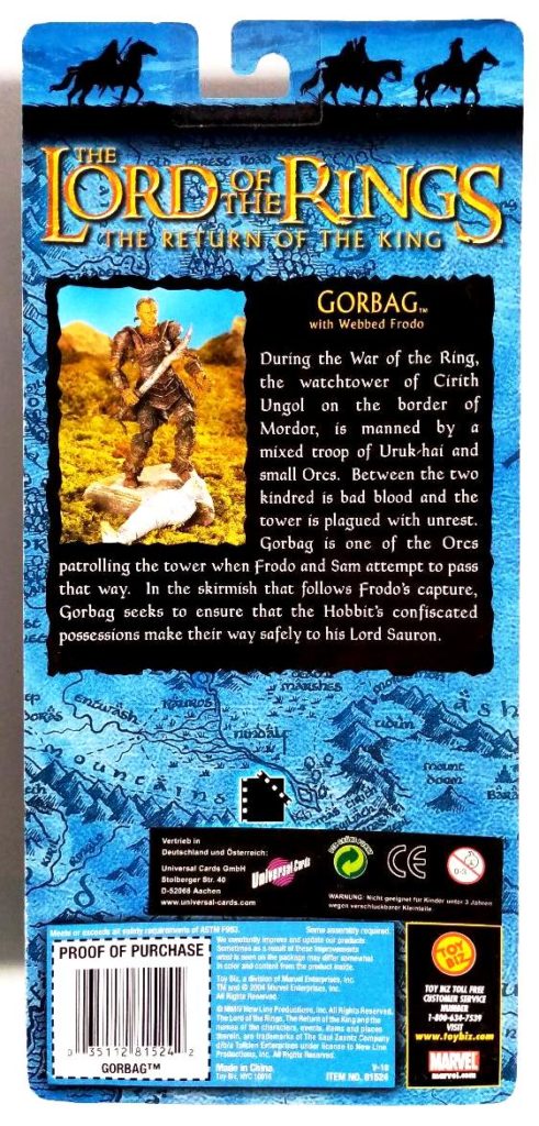 2004 Super Poseable - Gorbag w/Webbed Frodo Trilogy Edition