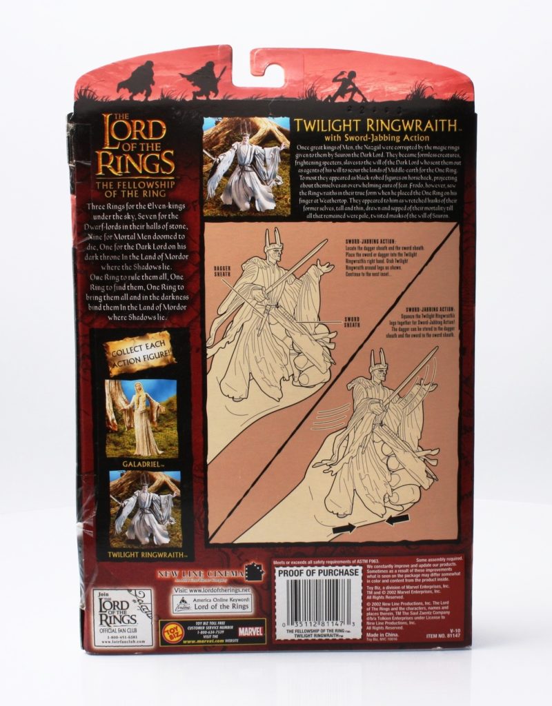 2002 Toybiz Twilight Ringwraith w/Sword-Jabbing Action (The FOTR)