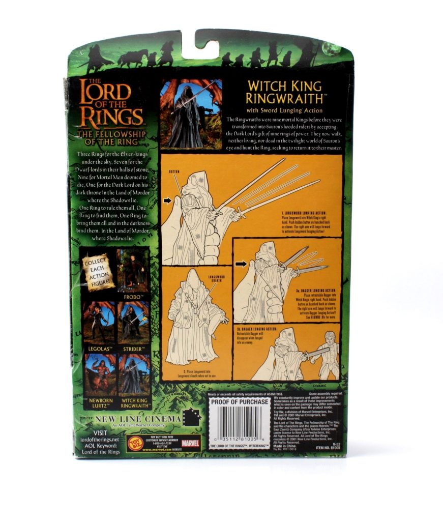 2001 Toybiz Witch King Ringwraith-Sword Lunging Action (The FOTR)