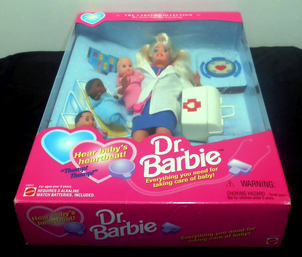 Dr Barbie “With Three Babies” (The Career Collection “Toys R Us ...