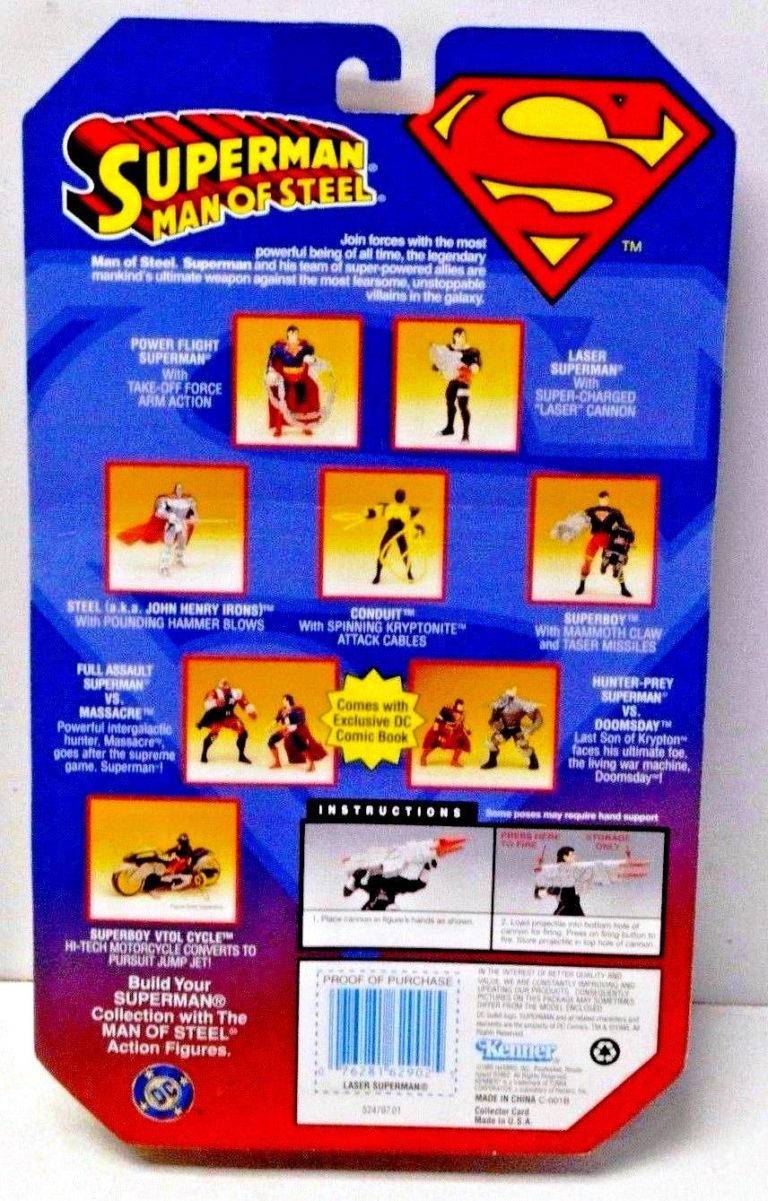 Laser Superman "w/Super Charged Laser Cannon" (Superman Man Of Steel ...