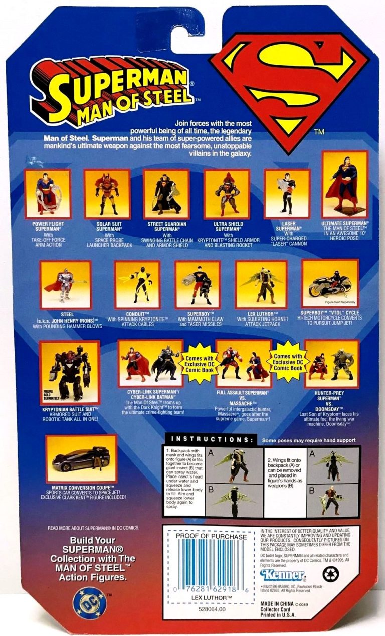 Lex Luthor "w/Squirting Hornet Attack Jetpack" (Superman Man Of Steel ...