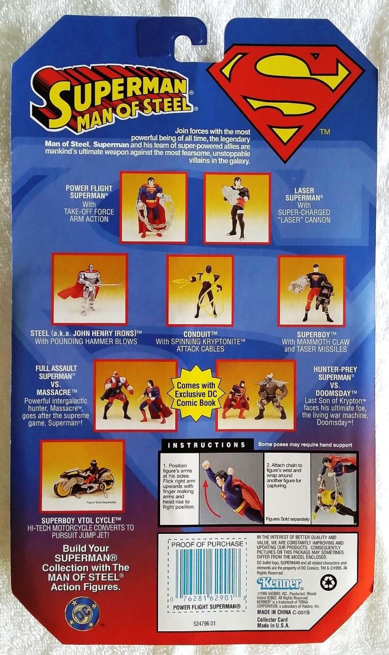Power Flight Superman "w/Take-Off Force Arm Action" (Superman Man Of ...