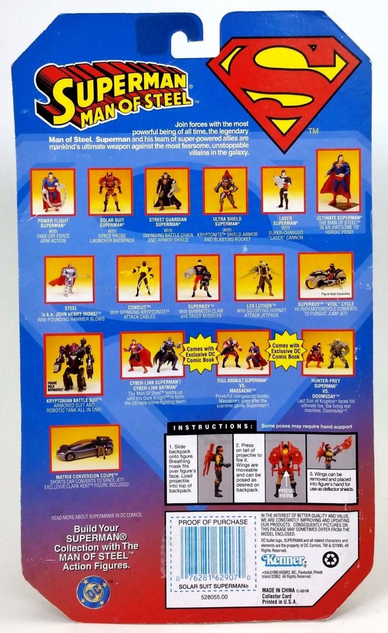 Solar Suit Superman "w/Space Probe Launcher Backpack" (Superman Man Of ...