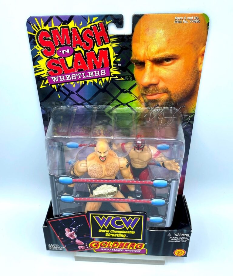 1999 WCW Smash "N" Slam Wrestlers Goldberg w/Masked Wrestler 2 Pk