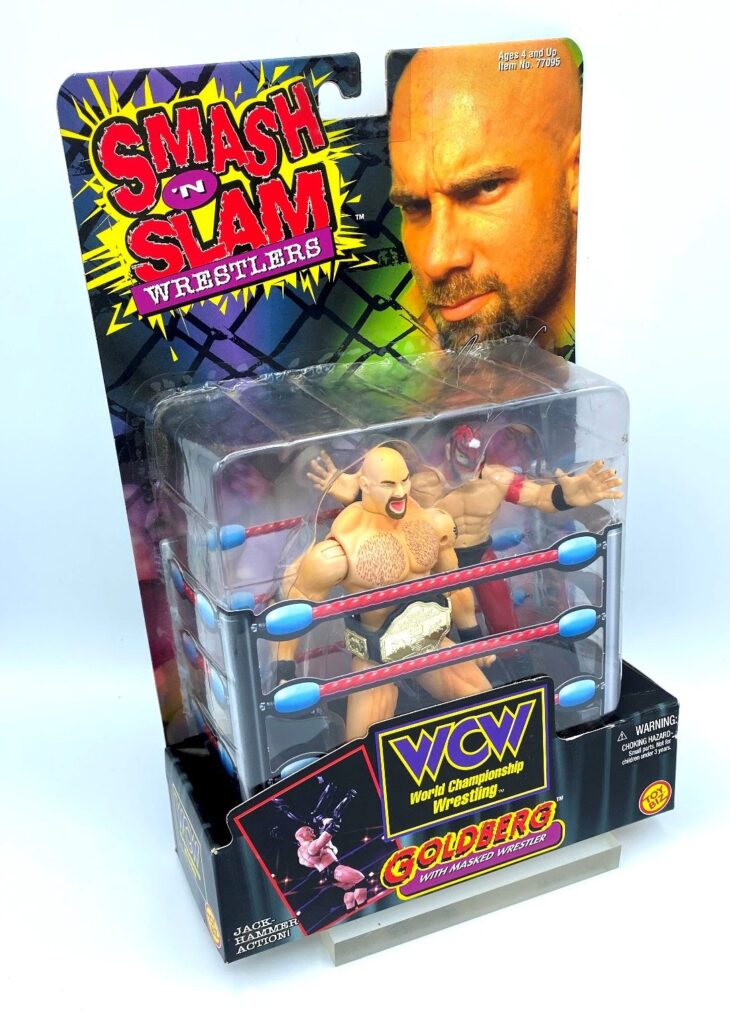 1999 WCW Smash "N" Slam Wrestlers Goldberg w/Masked Wrestler 2 Pk