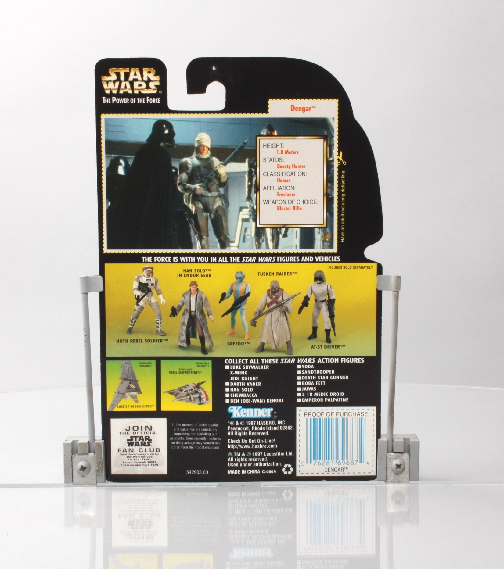 Dengar “Blaster Rifle w/Hologram!” #.00 (Star Wars “The POTF” Kenner ...