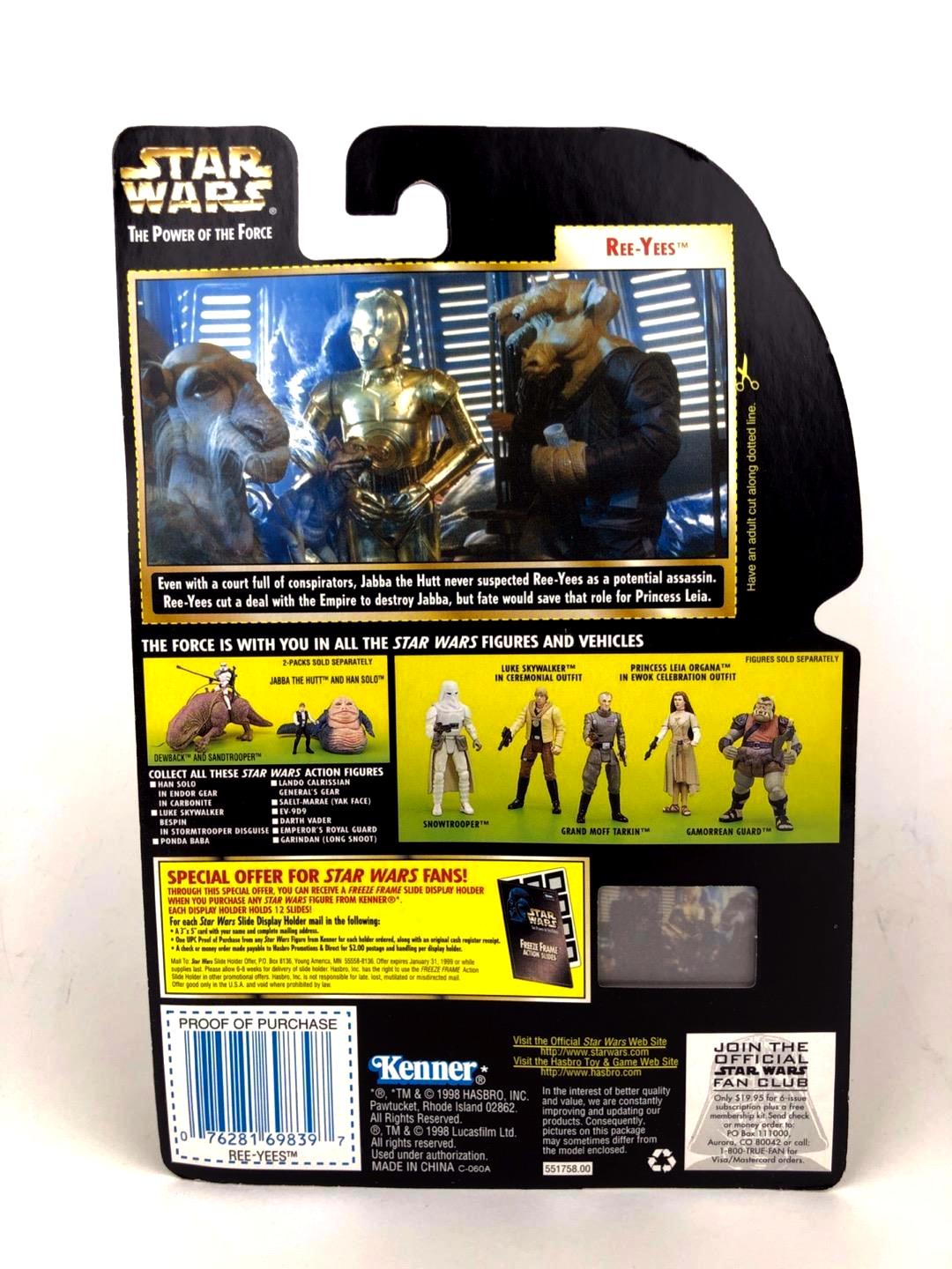 Ree-Yees “Blaster Pistol” Saelt -“Marae” Card Star Wars “POTF II Freeze ...