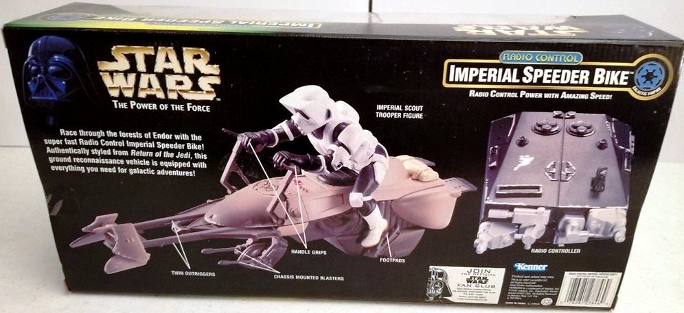 Imperial Speeder Bike “w/Radio-Control & Imperial Scout Trooper!” (Star Wars “The POTF” Kenner ...