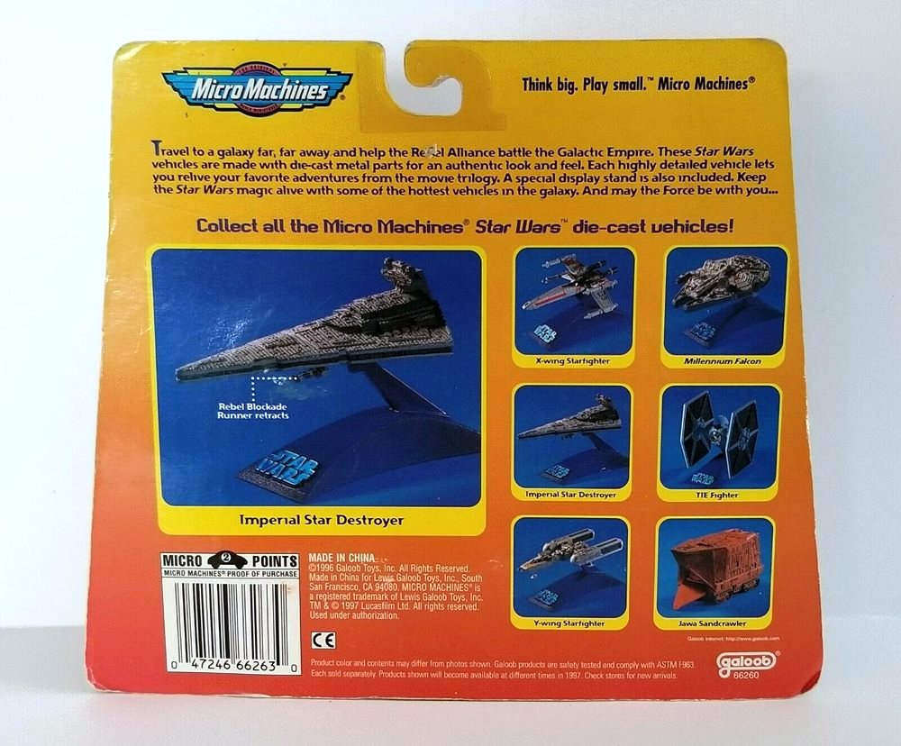 Star Wars Imperial Star Destroyer Micro-Machines Series “Die-Cast Metal”! (Star Wars: Feature ...