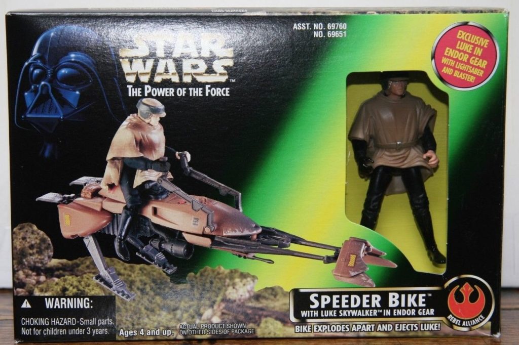 Speeder Bike “w/Exclusive Luke Skywalker & Black-Prosthetic Right Hand ...
