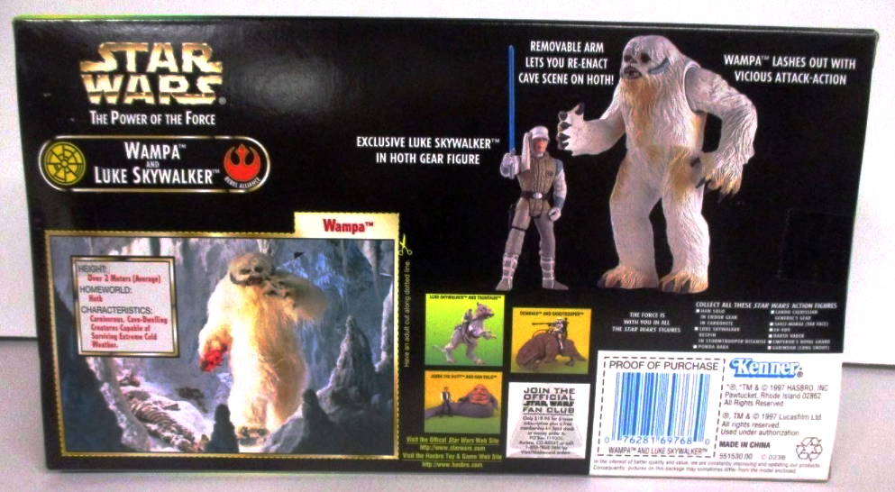 Wampa & Luke Skywalker “Exclusive Hoth Gear Figure” (Star Wars POTF II ...