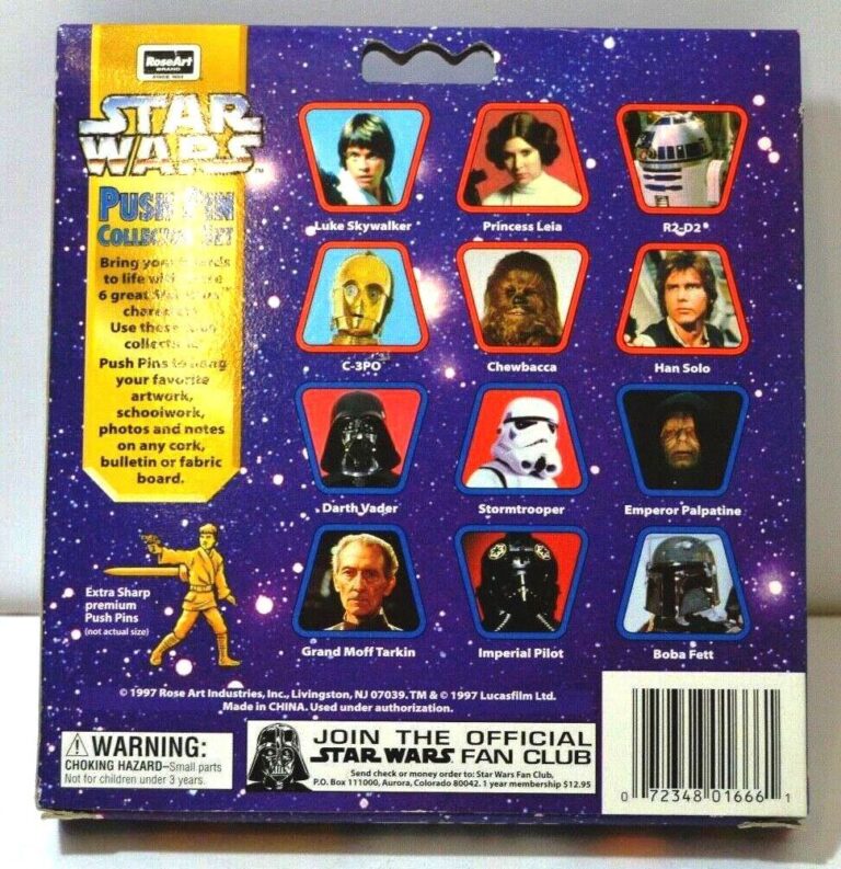 Push Pin Collector Set 12 Pc “Rebel Alliance & Galactic Empire” (Star ...