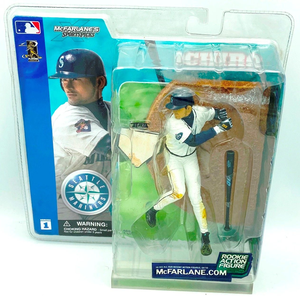 2002 McFarlane Ichiro Rookie w/Mariners White Jersey S-1