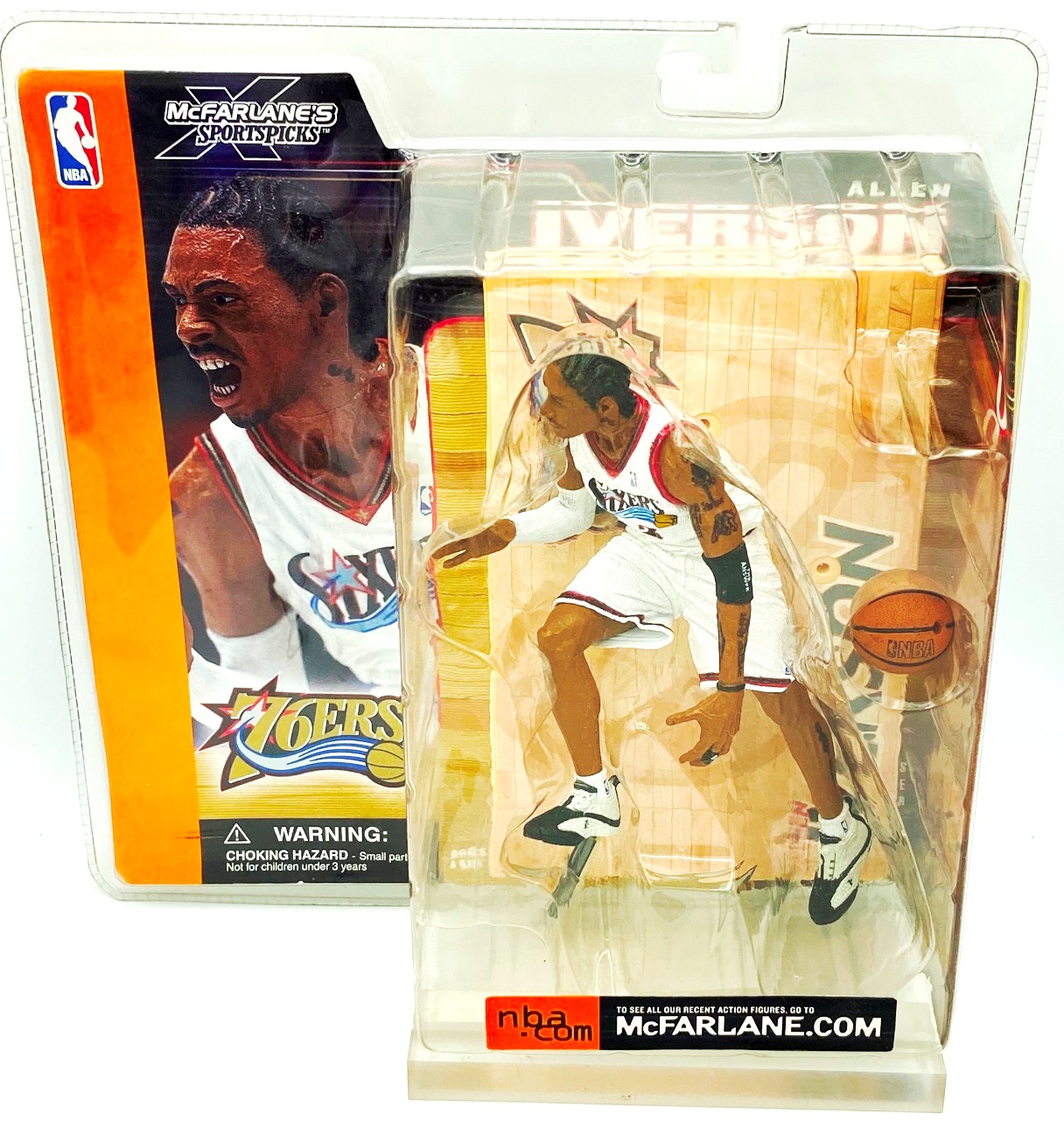 2002 McFarlane NBA Allen Iverson (Rookie-Closed Mouth-Chase) S-1