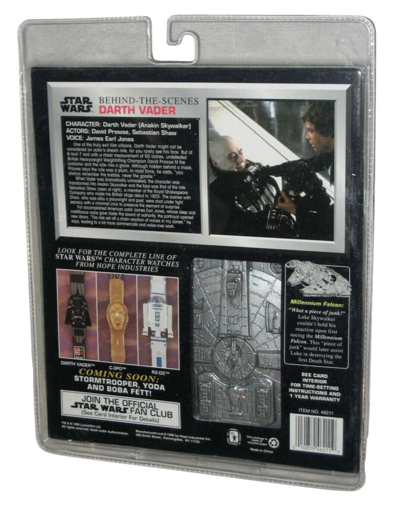 Darth Vader Collector Timepiece “(w/Millennium Falcon Collector Watch ...