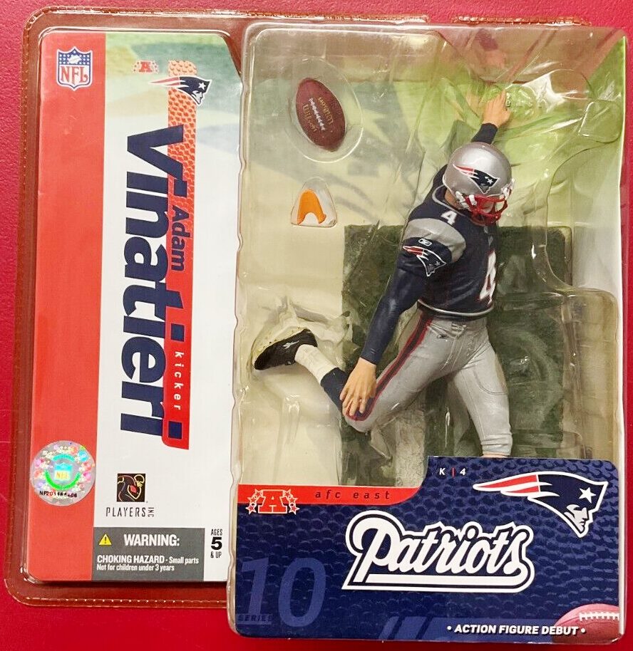 2004 McFarlane NFL Adam Vinatieri (Rookie 2-Bar Face Guard) S-10