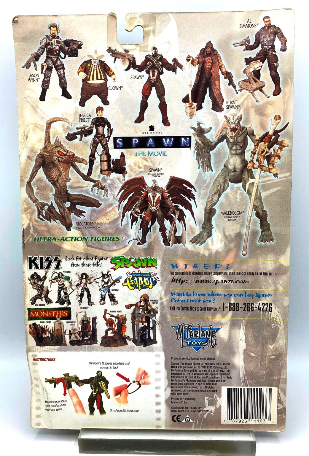 1997 Spawn The Movie Spiked Spawn "UnMasked" Ultra Figure S-1