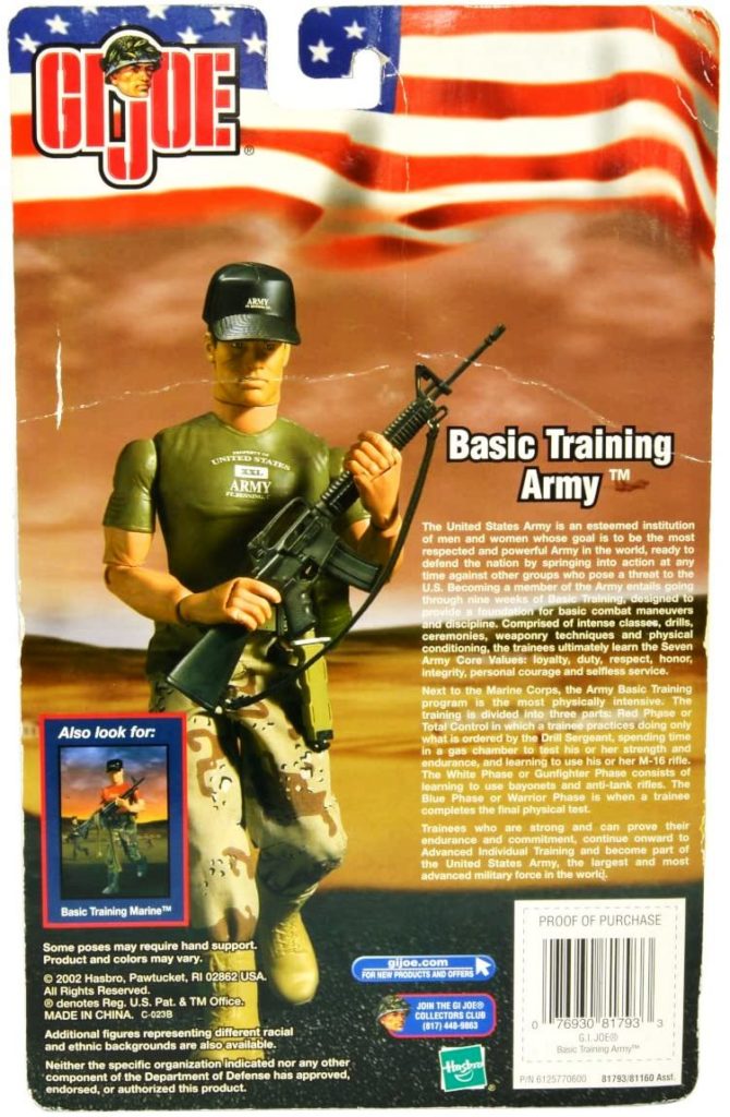 G.I. Joe Basic Training Army “12 Inch Caucasian-American-Variant w ...