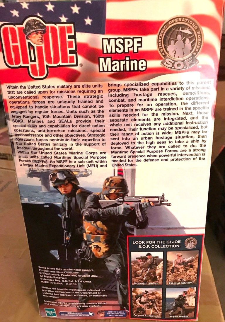 G.I. Joe MSPF Marine “12 Inch African-American”! (G.I. Joe Strategic ...