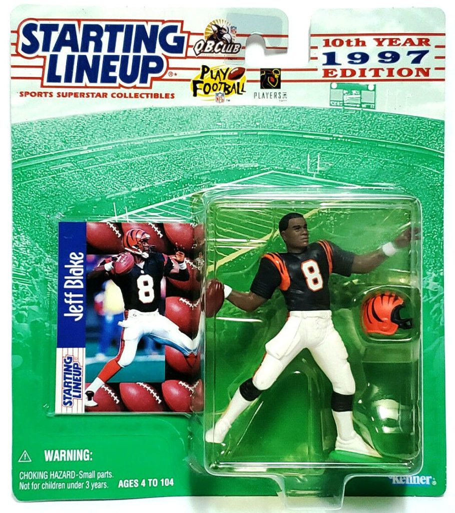Jeff Blake “Black & White Uniform w/NFL Trading Card” (Greatest Sports ...