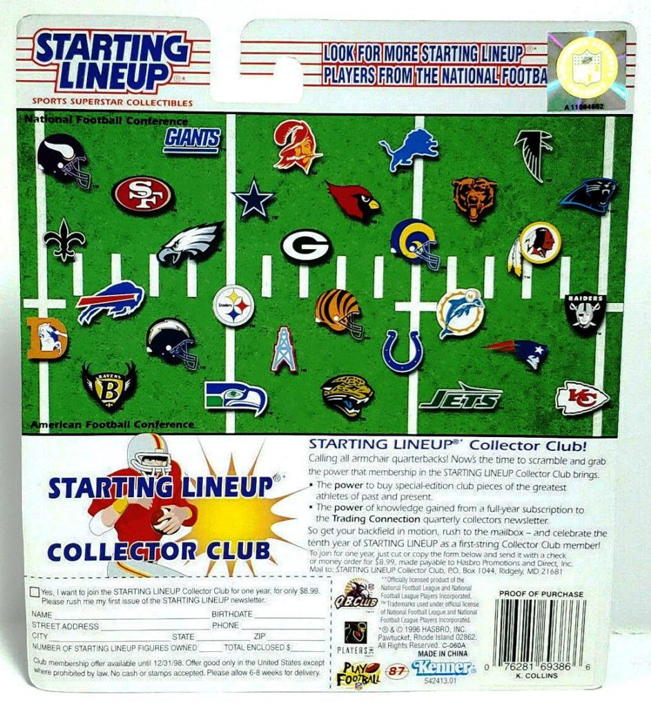 Kerry Collins “Black & White Uniform w/NFL Trading Card” (Greatest ...