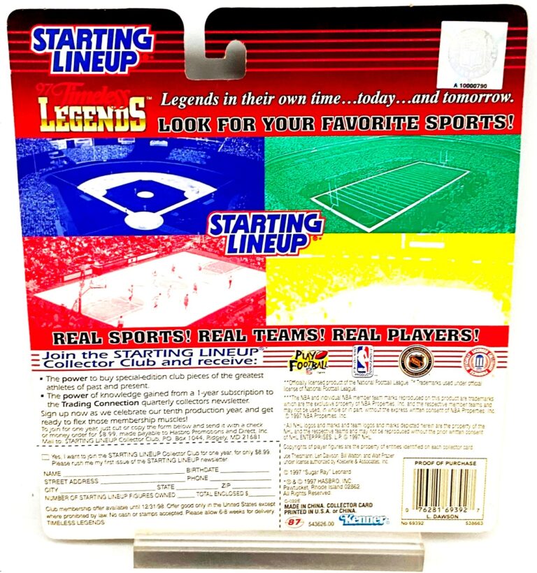 Vintage 1997 Starting Lineup Timeless Legends NFL Len Dawson "w/SLU ...