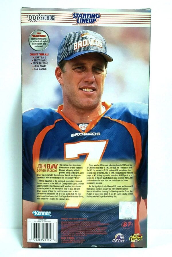 John Elway “12 Inch 1998 Edition (Fully Poseable) w/Real Cloth Uniform ...
