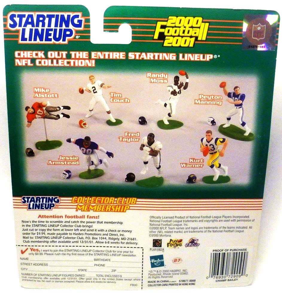 Champ Bailey “Rookie 1st Piece Red & White Uniform w/NFL Trading Card ...