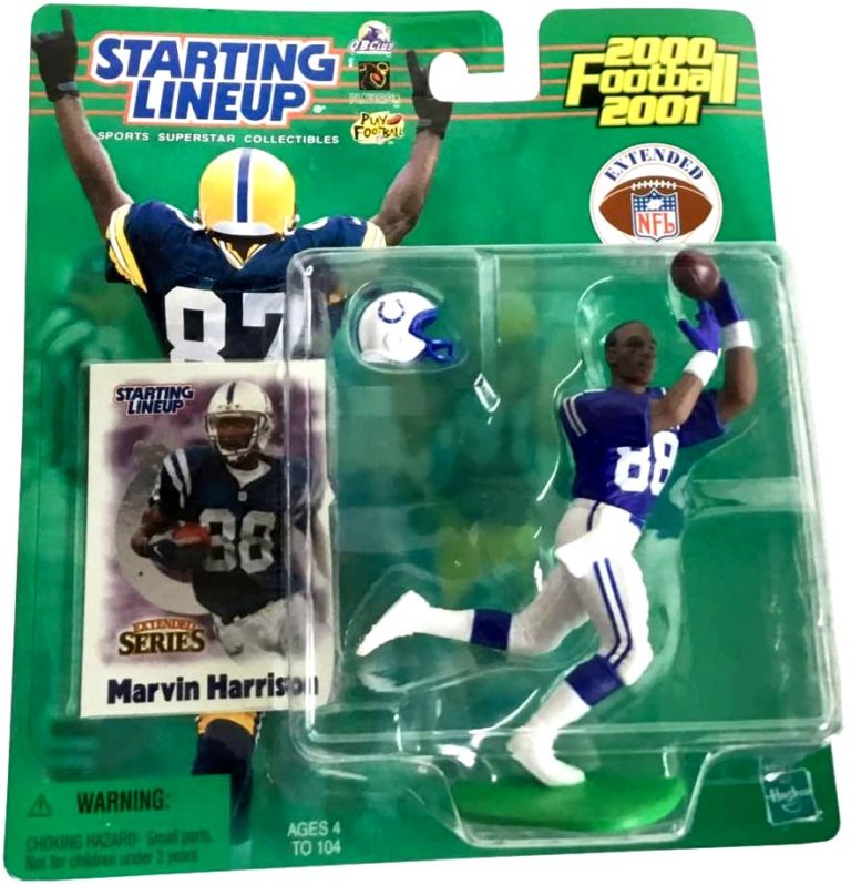Marvin Harrison “Extended Series Blue & White Uniform w/NFL Trading ...
