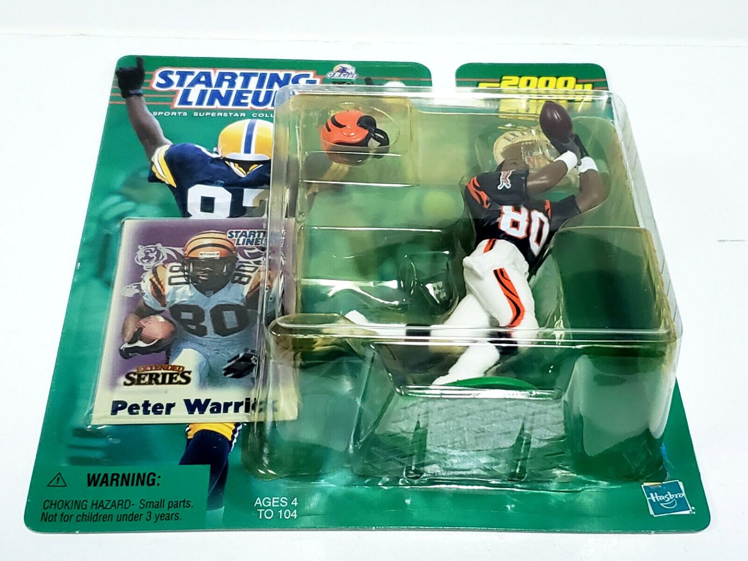 Peter Warrick “Rookie 1st Piece Extended Series Black & White Uniform w ...