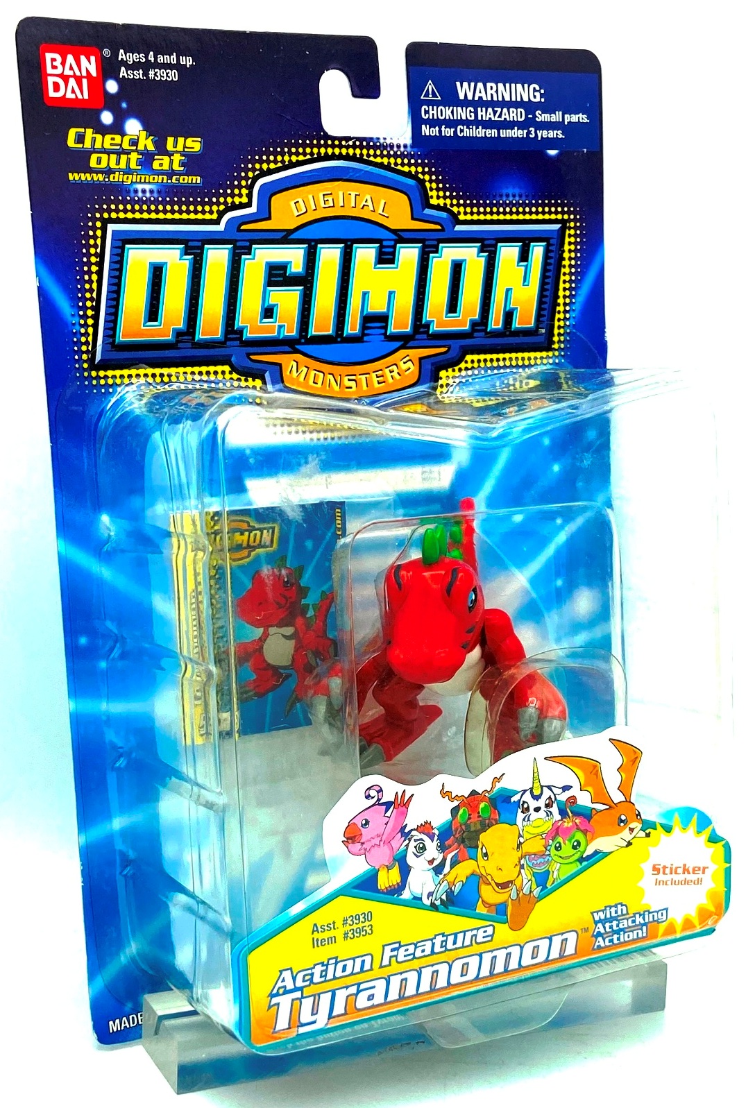 Vintage 1999 Season 1-Original Series-1 Digital Monsters Tyrannomon #51 ...