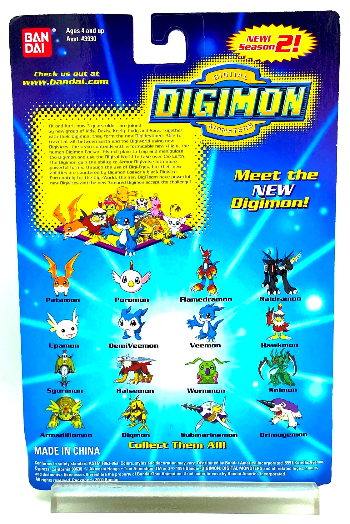 Vintage 1999 Season 2-Original Series-2 Digital Monsters Digmon #263 ...