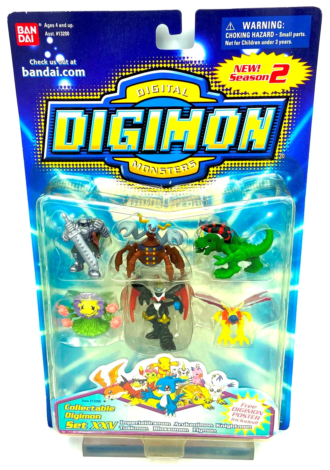 Vintage 1999 Digimon DM Collectable Digimon Set XXV Season 2 (Action Figures/Digimon Poster ...
