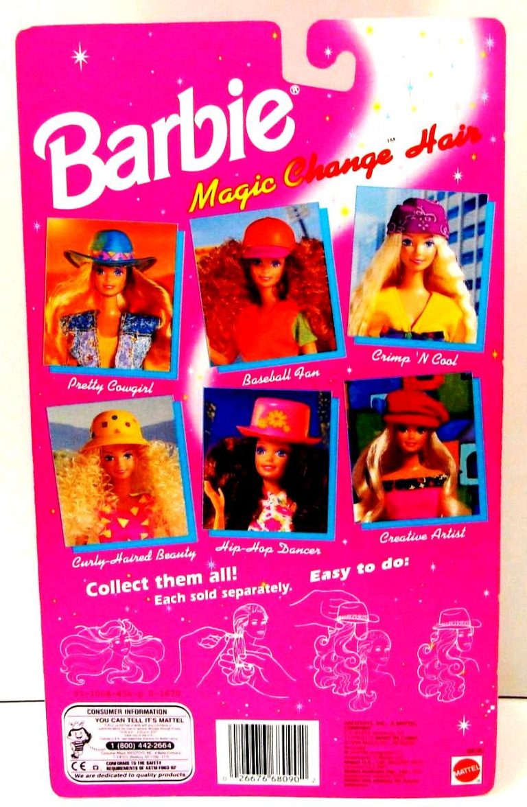 Magic Change Hair Barbie (Crimp 'N Cool! With Blue Stand) “Rare-Vintage ...