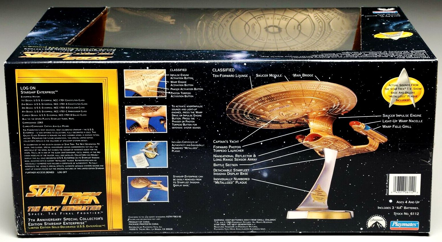 USS Enterprise “Gold-NCC-1701-D” Exclusive Limited Edition (Star Trek ...