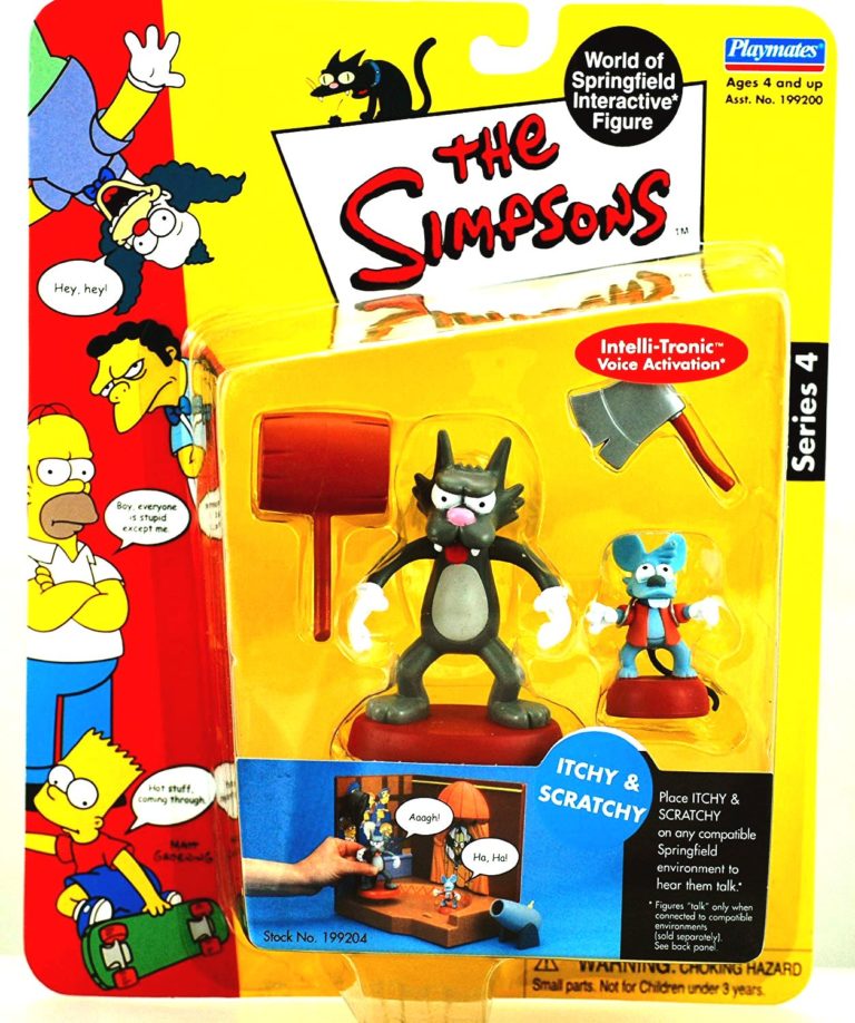 Itchy and Scratchy “World Of Springfield Interactive Figure!” (The ...