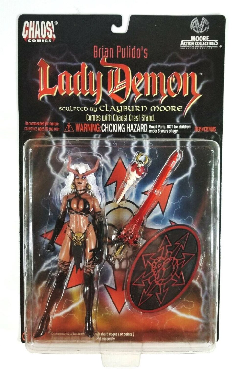 1997 Lady Demon White Hair Sculpture “w/Red Sword Of Power”