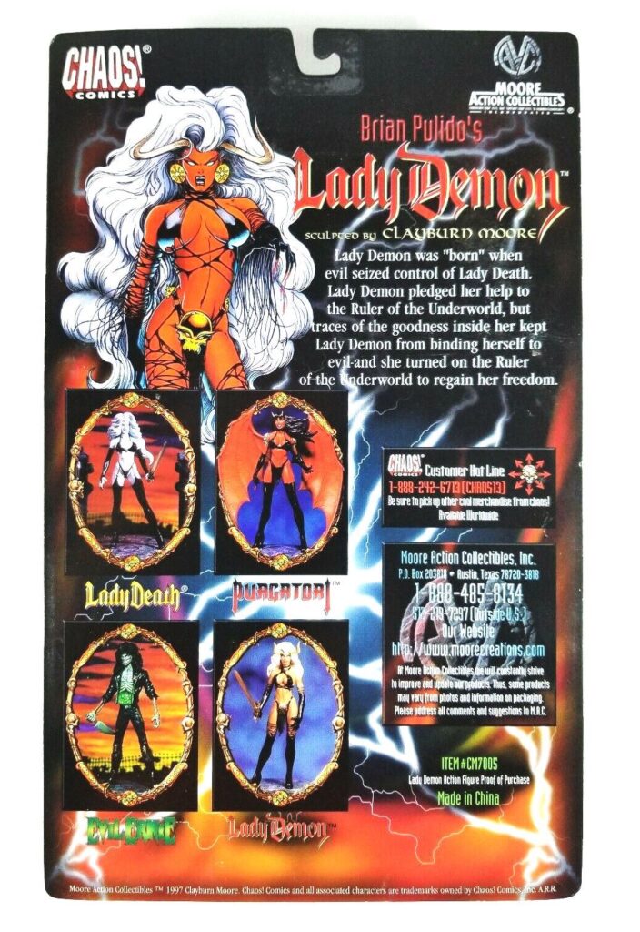 1997 Lady Demon White Hair Sculpture “w/Red Sword Of Power”