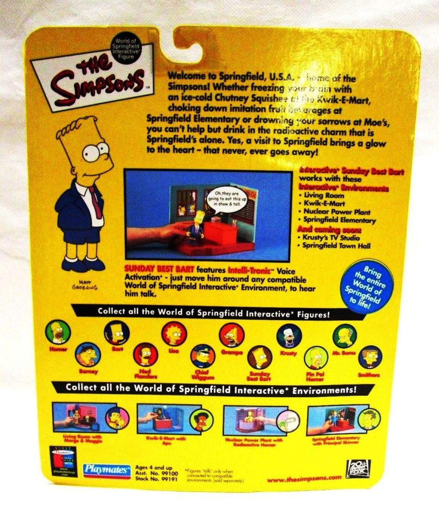 Sunday Best Bart “World Of Springfield Interactive Figure!” (The ...