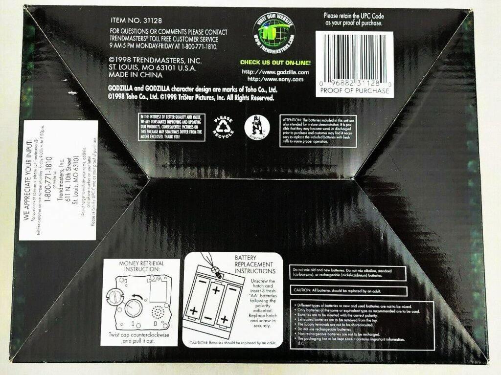 Godzilla Bank “With Brutal Automatic Attack"! (Genuine Godzilla 1st ...