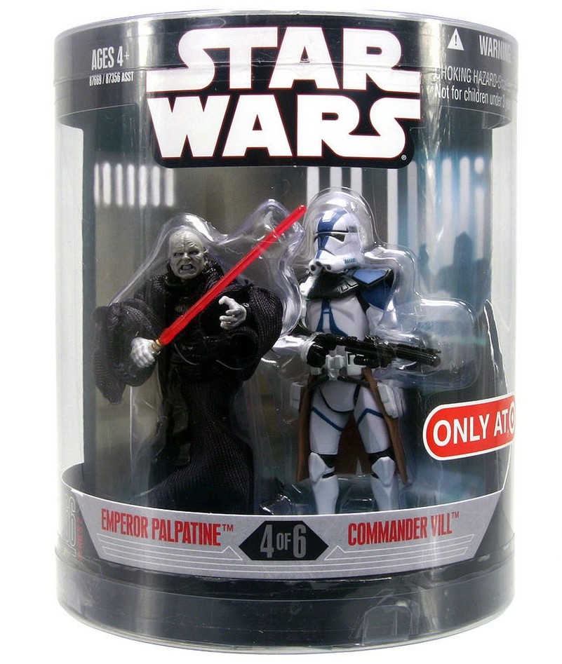 Emperor Palpatine & Commander Vill (“2-Pack #4 of 6”) Star Wars: Target ...