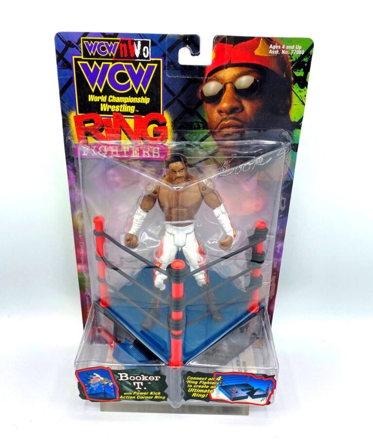 WCW/NWO Ring Fighters Authentic Figures! Booker T. (Harlem Heat!) w/Top ...