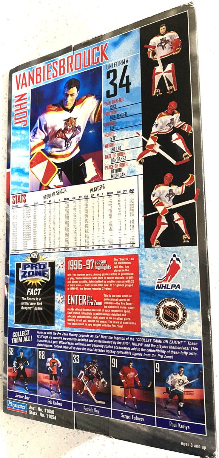 Vintage 1997 John Vanbiesbrouck Limited Edition (NHL GOALIE FLORIDA ...