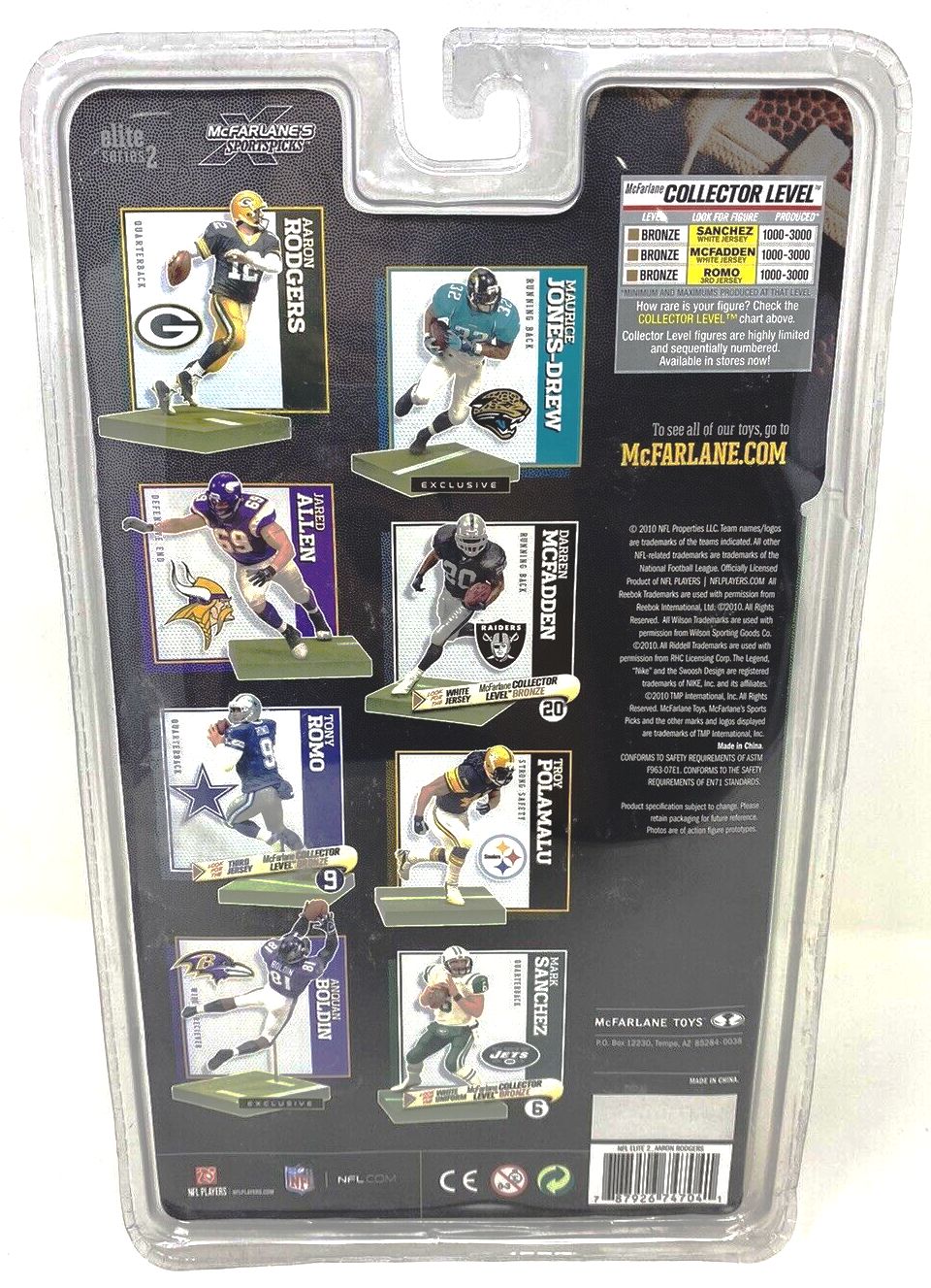 2011 McFarlane NFL Elite Aaron Rodgers ("Green Bay Packers") S-2