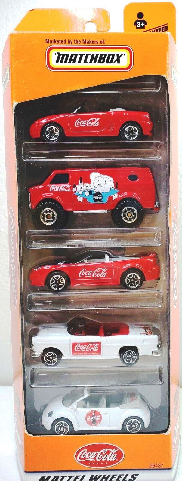 COCA-COLA “w/Red-Van!”-Exclusive Designs (MATCHBOX 5-PACK 1:64 SCALE ...