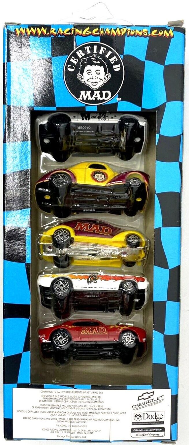 2000 Racing Champion Mad Magazine Dyno-Mite Garage 5-Pack Diecast
